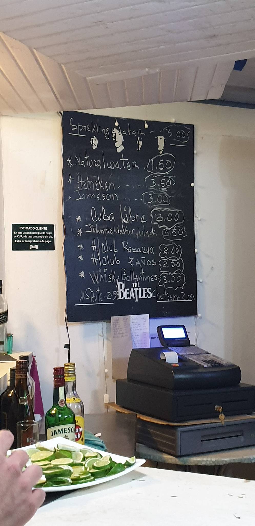 Menu at The Beatles Live Music Bar and Grill, Varadero