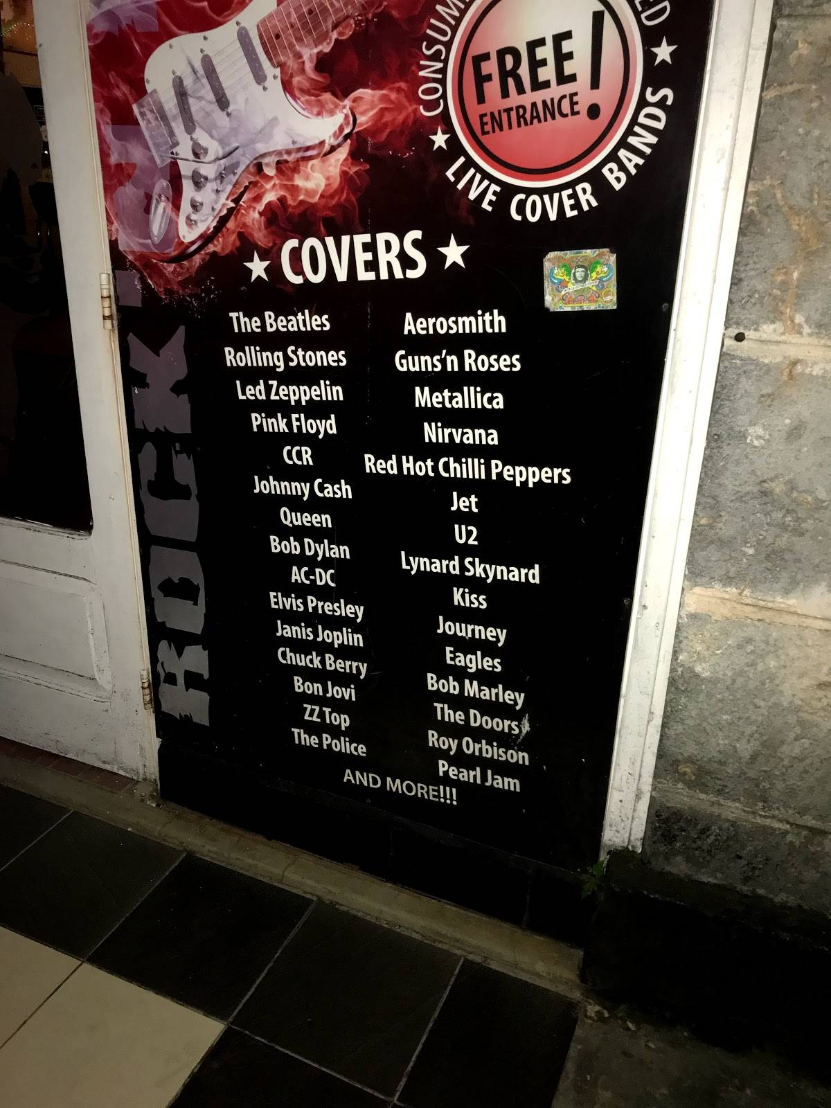 Menu at The Beatles Live Music Bar and Grill, Varadero