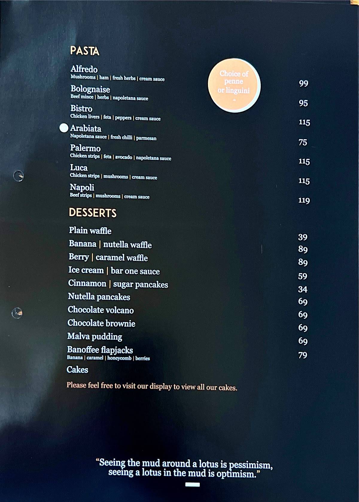 Menu at @ The Bistro Rynfield BBQ, Benoni