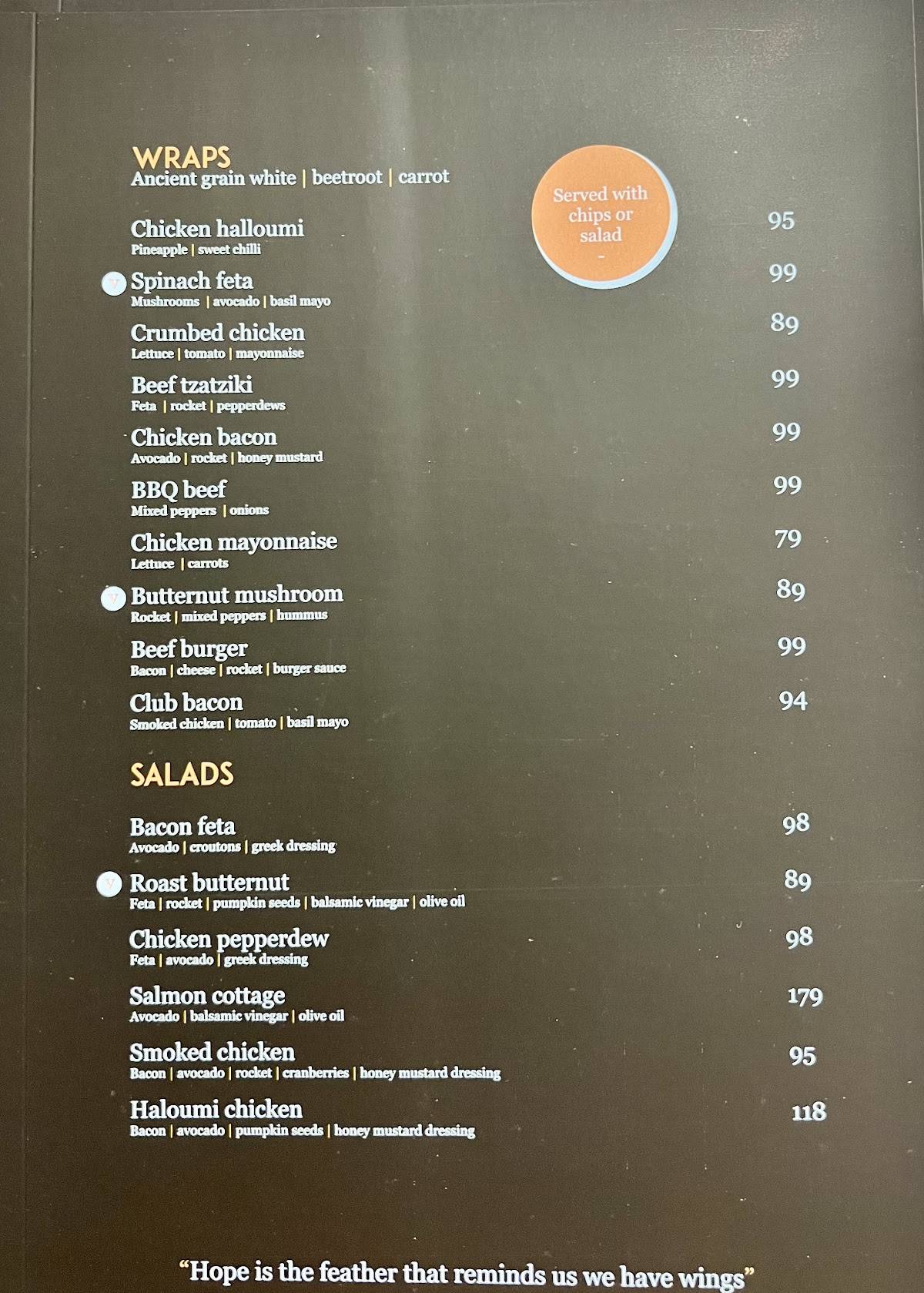 Menu at @ The Bistro Rynfield BBQ, Benoni
