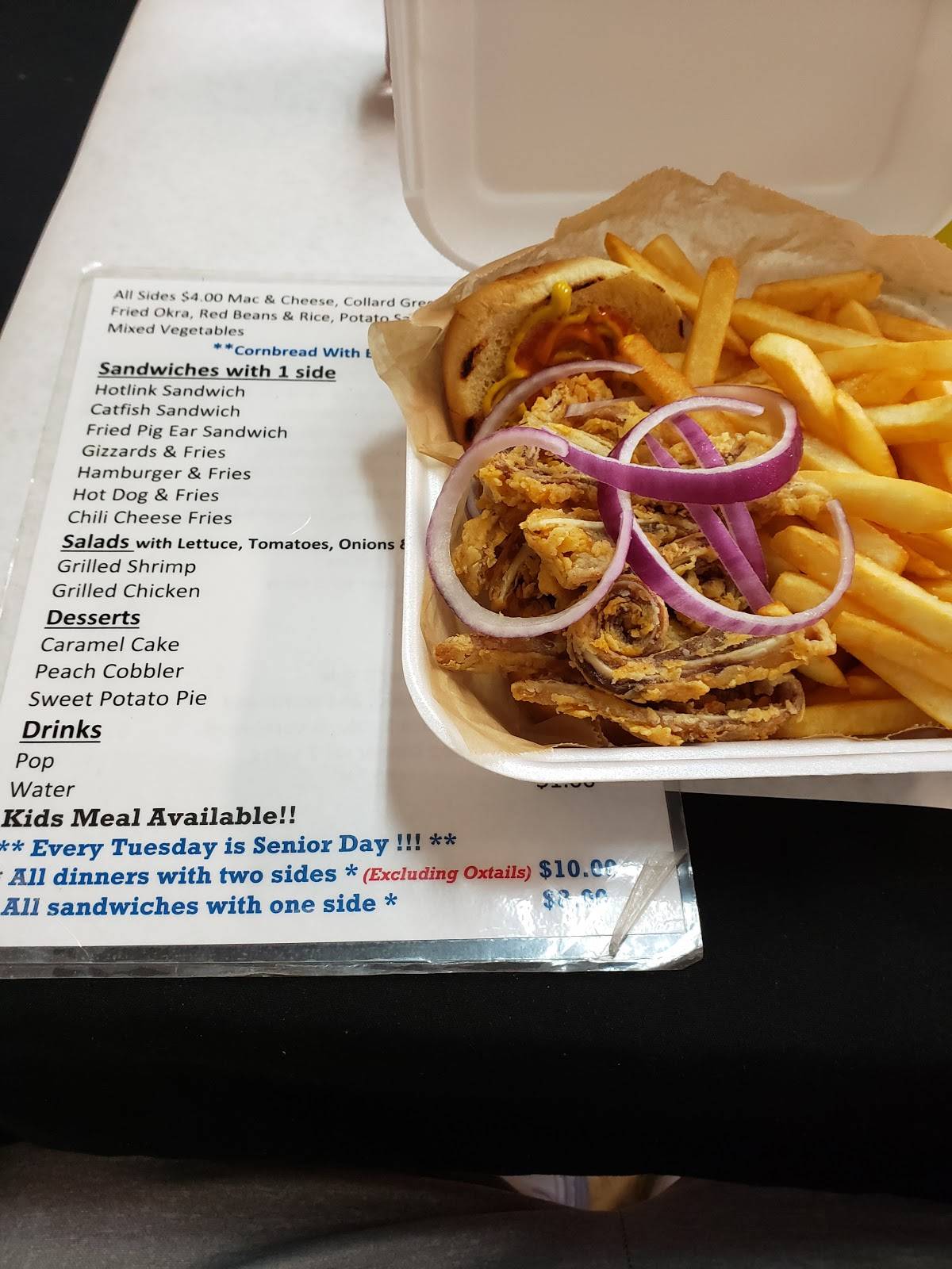 Menu at The Blazing Chicken Shack II restaurant, Denver