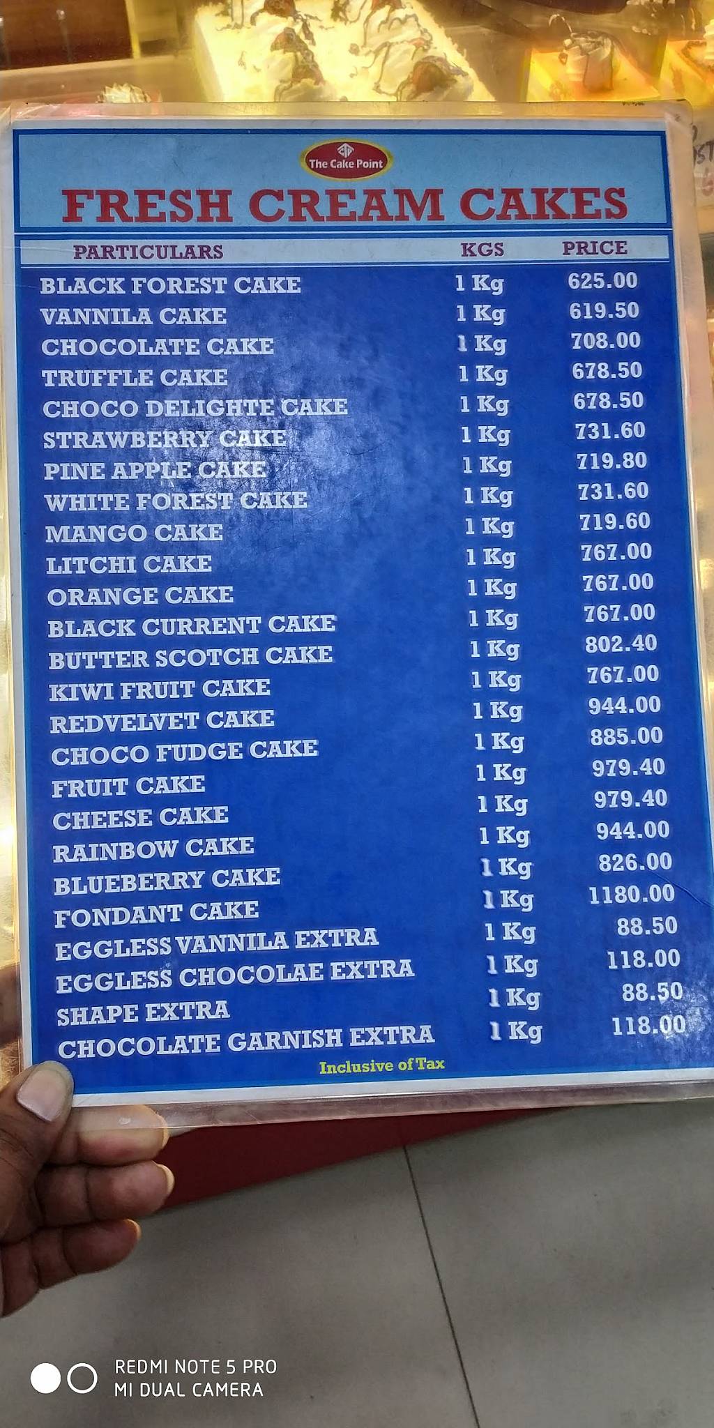 Menu at The Cake Point, Puducherry, Puducherry - Vilupuram Rd