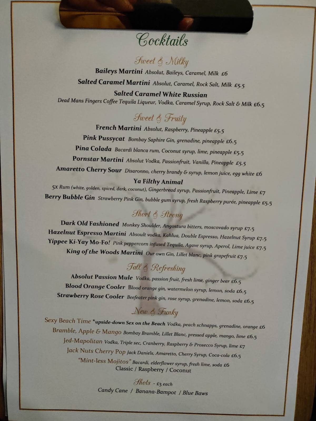 Menu at The Capon Tree Town House restaurant, Jedburgh