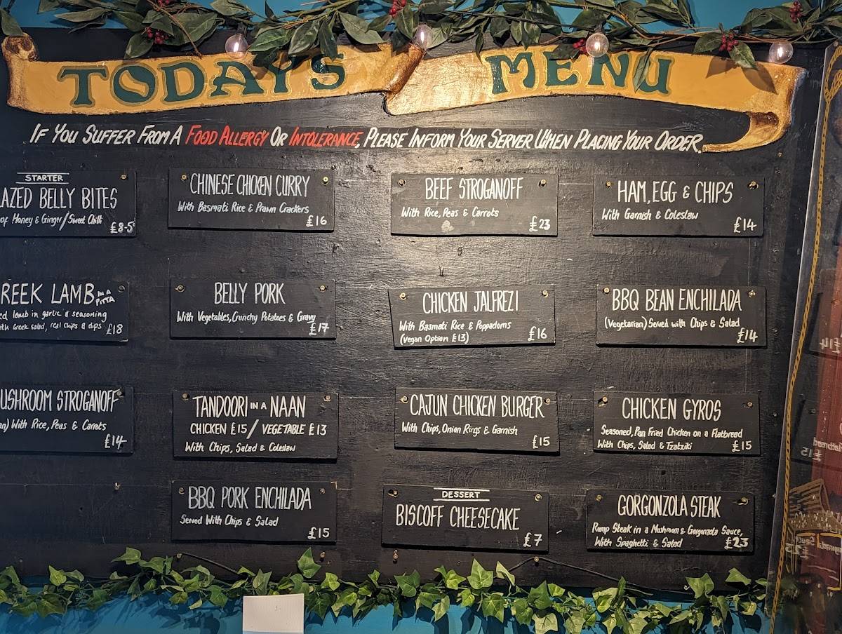 Menu at The Clovelly Bay Inn pub & bar, Plymouth