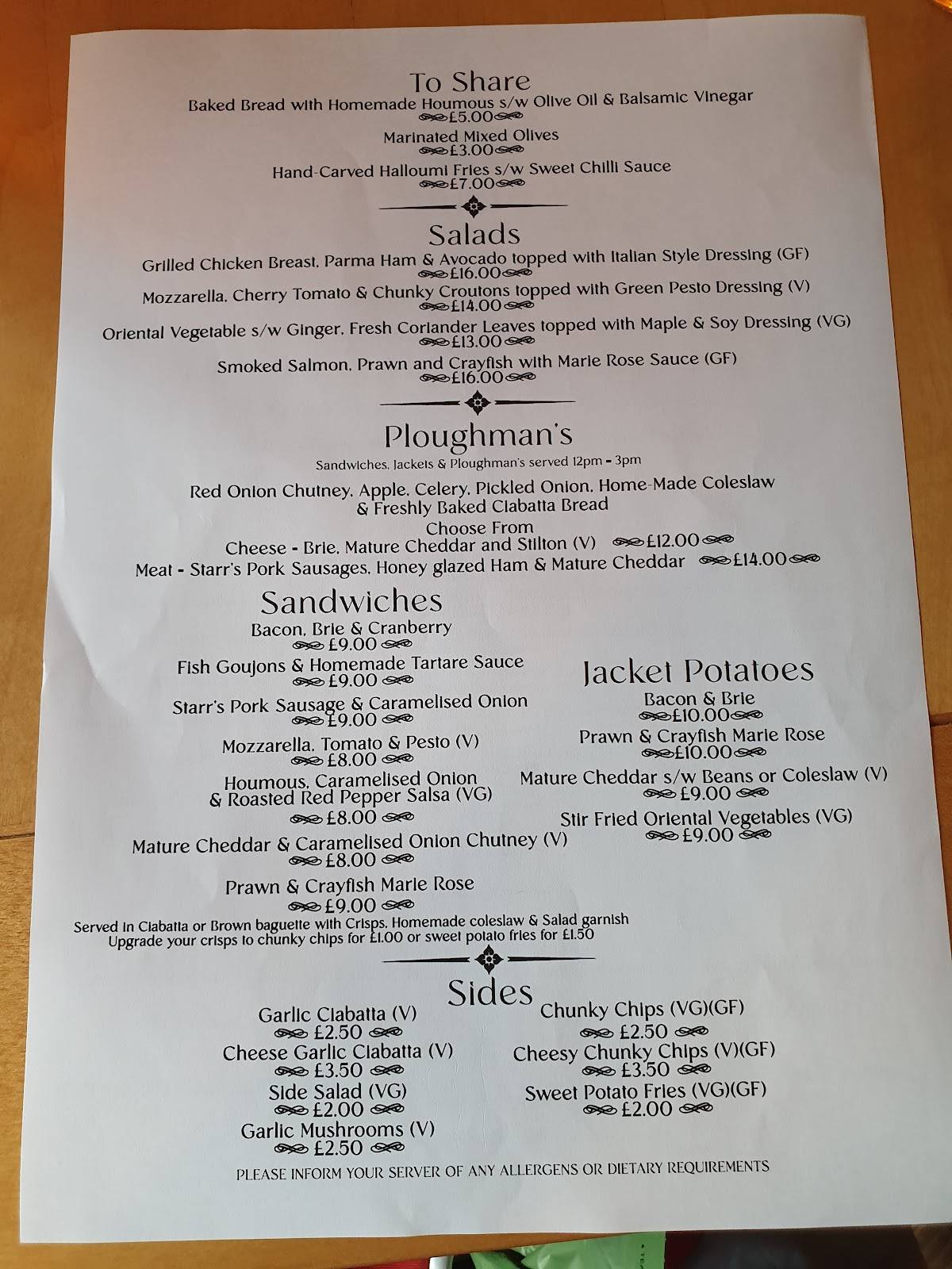 Menu at The Crown Inn Emsworth pub & bar, Emsworth