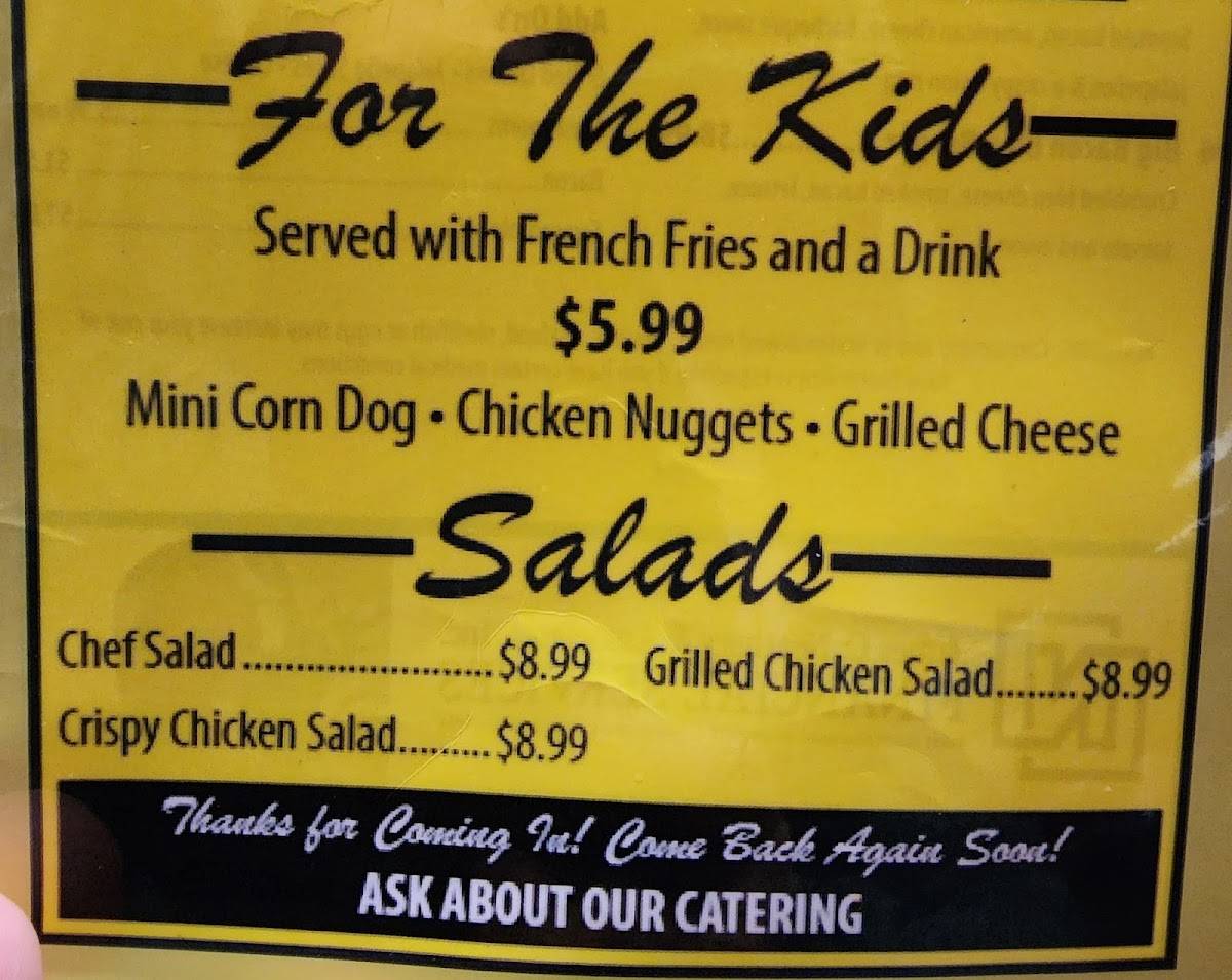 Menu at The Daily Special Cafe, Alvarado