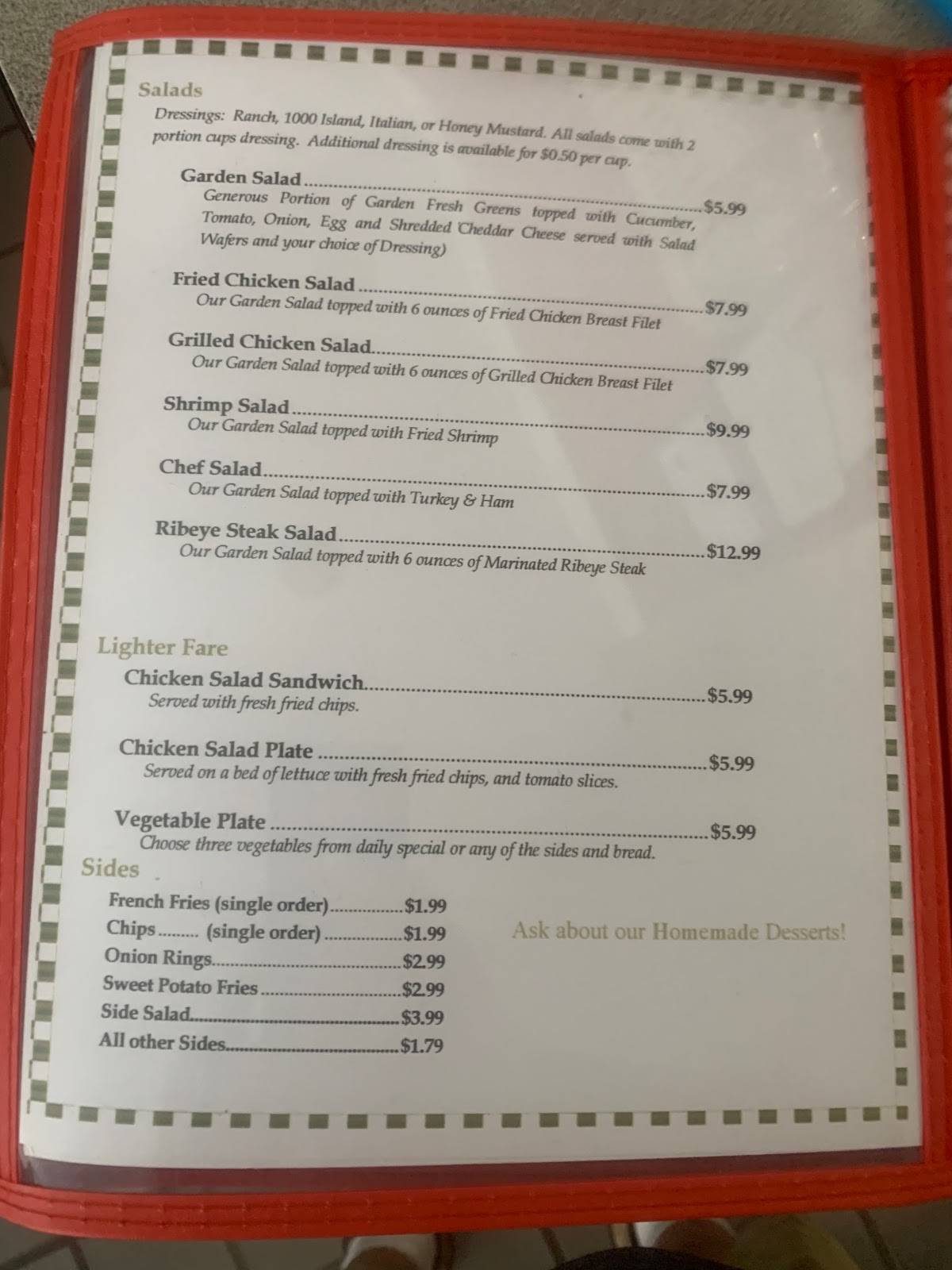 Menu at The Farmer's Kitchen restaurant, Bunn