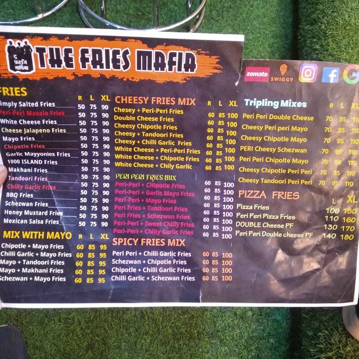 Menu at The Fries Mafia Ghansoli, Navi Mumbai