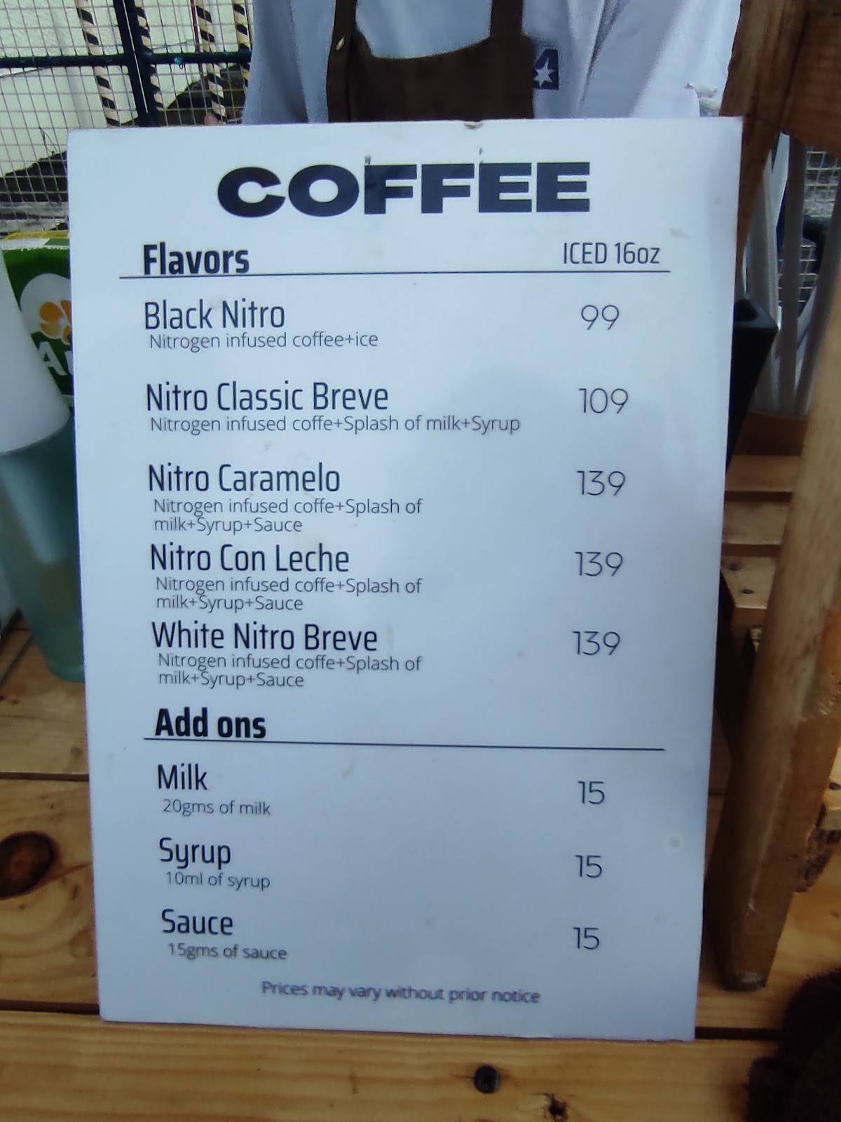 Menu at The Good Shots, Las Pinas