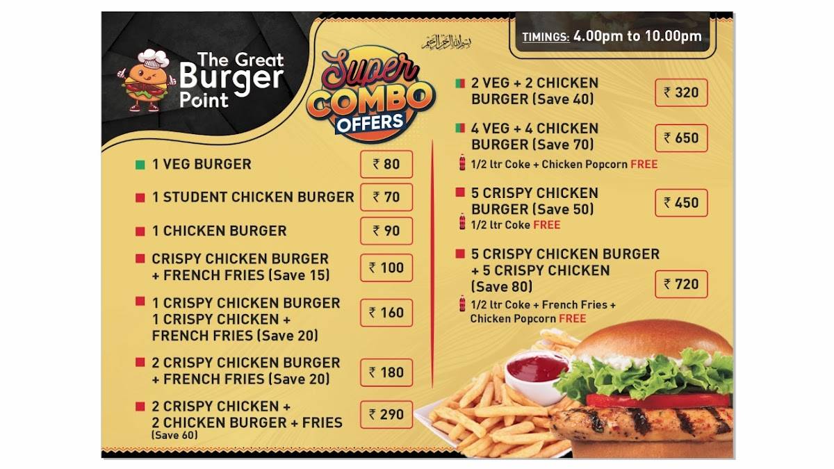 Menu at AL BAIT BURGER KING, Chennai, New no 2 old no 3