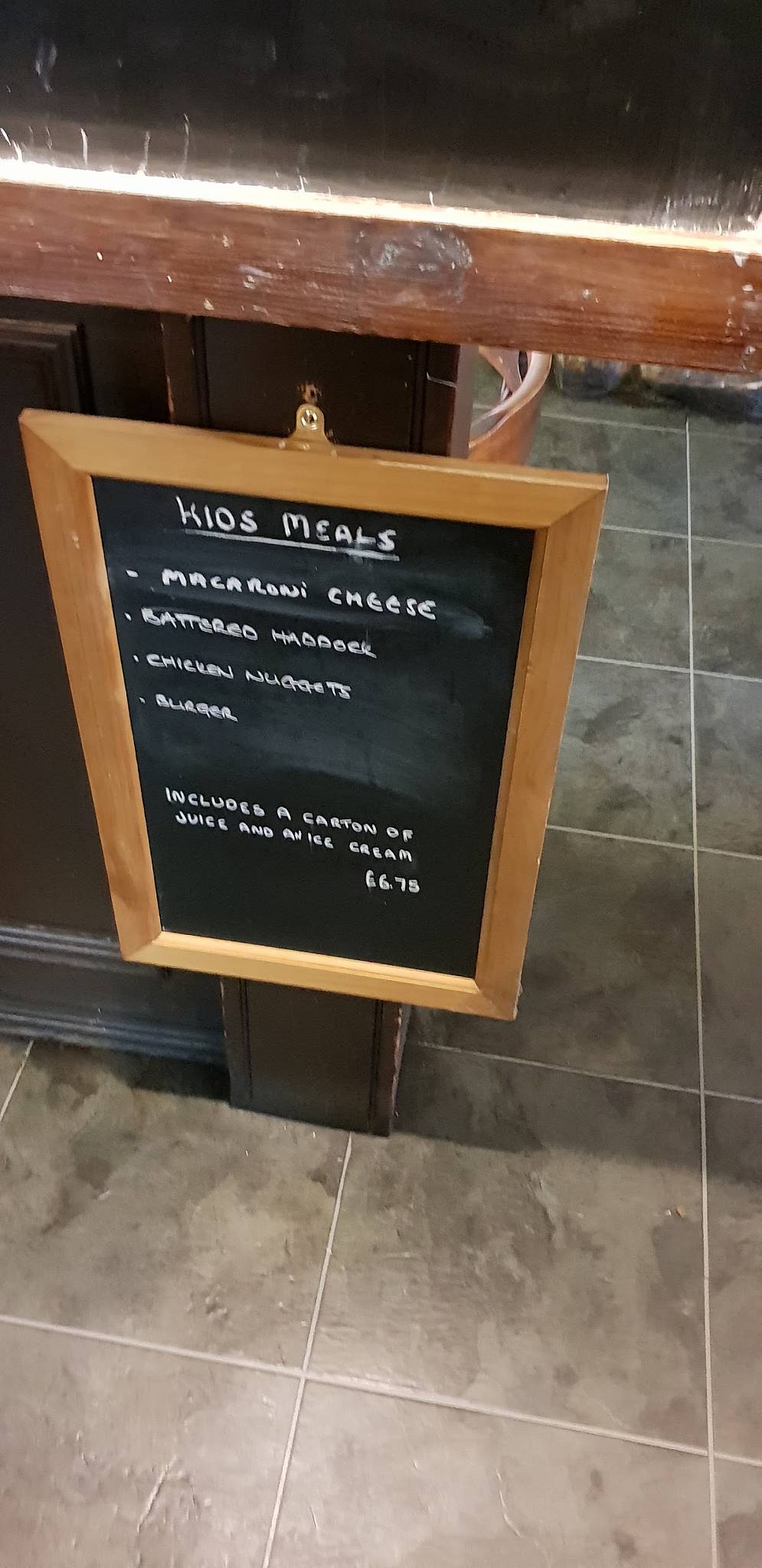 Menu at The Inn at Muckhart pub & bar, Pool of Muckhart