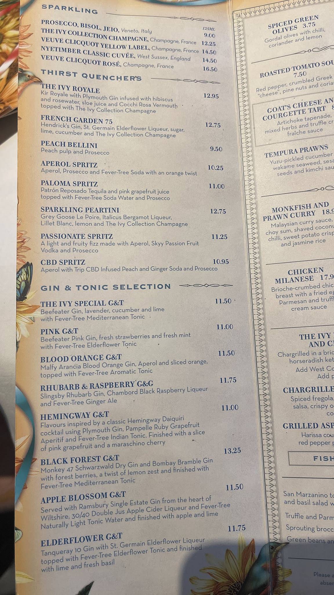 Menu at The Ivy Bath Brasserie & Garden restaurant, Bath