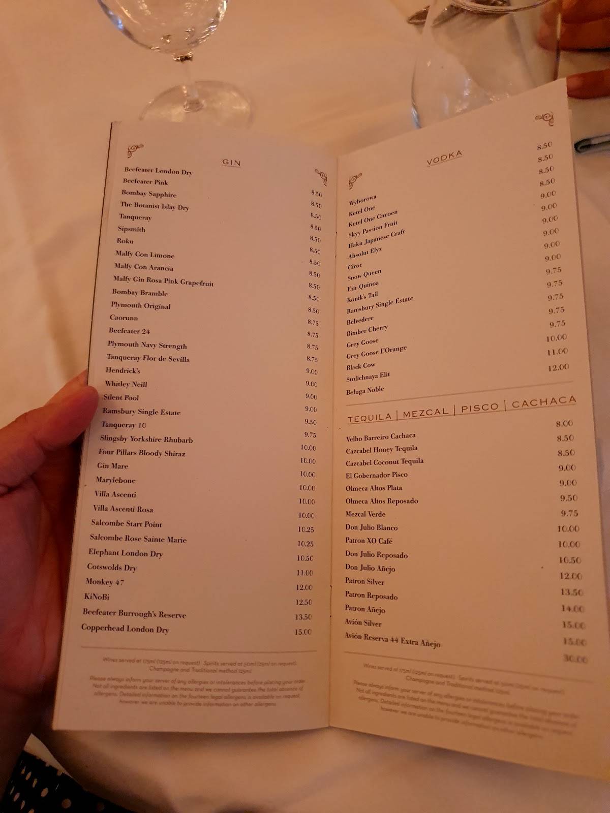 Menu at The Ivy Exeter restaurant, Exeter