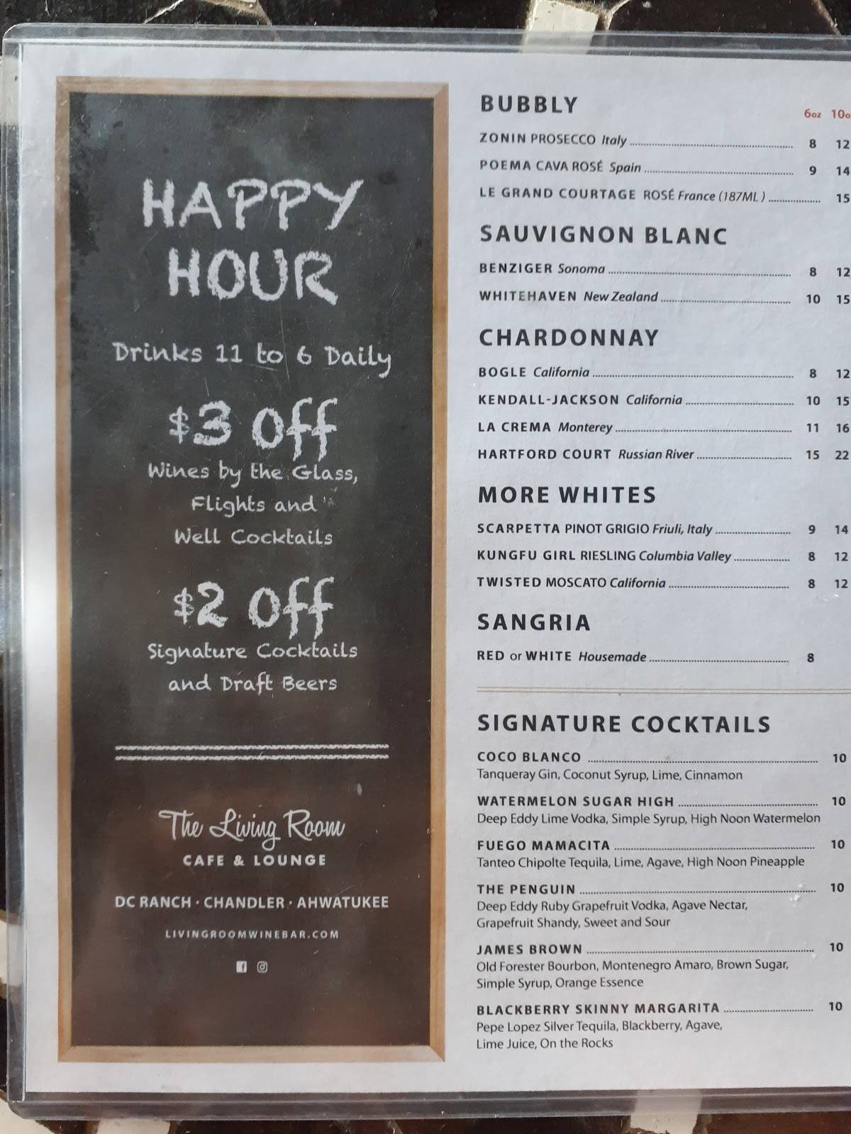 The Living Room Menu Ahwatukee | Cabinets Matttroy