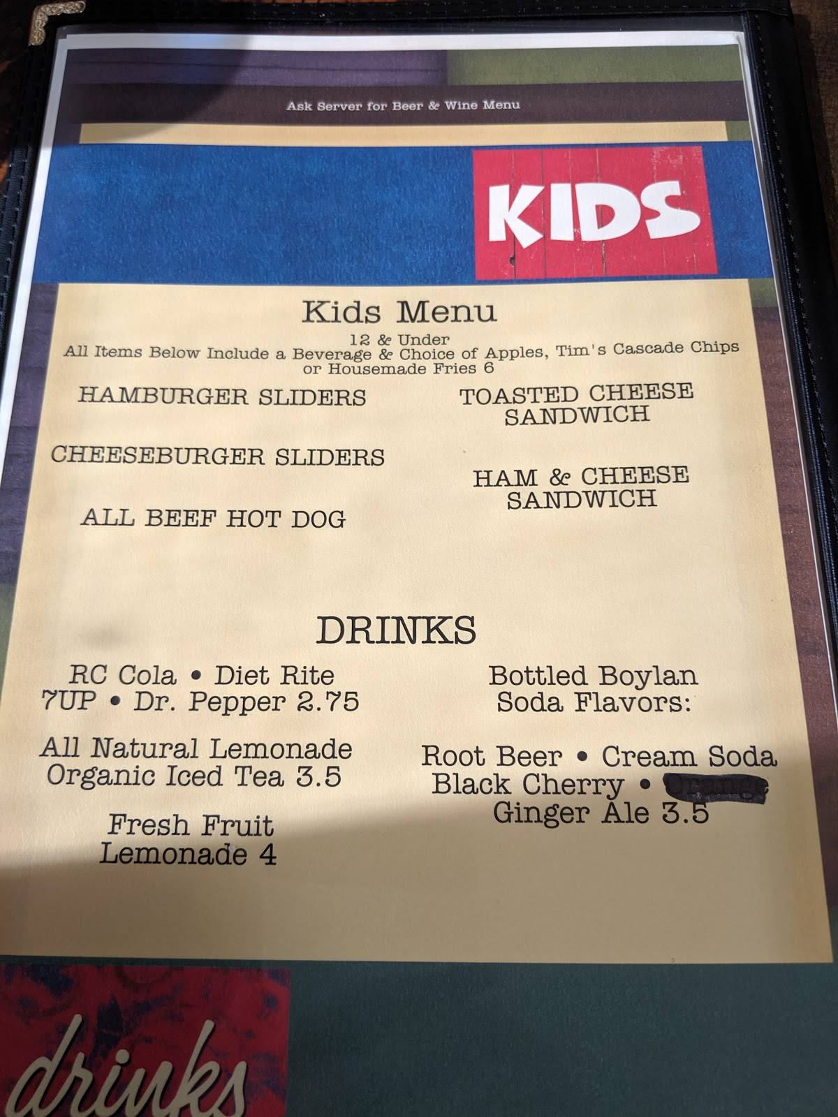 Menu at The Local Cow fast food, Gresham