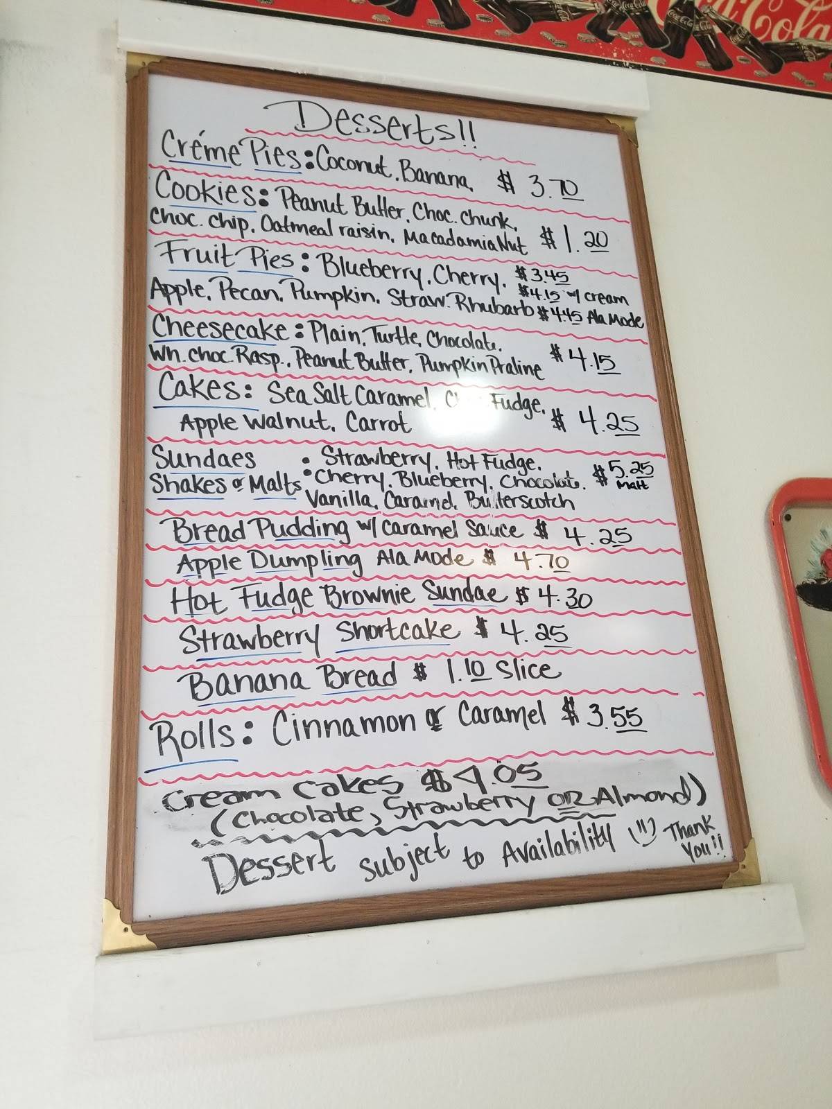 Menu at The New Frontier restaurant, Turtle Lake