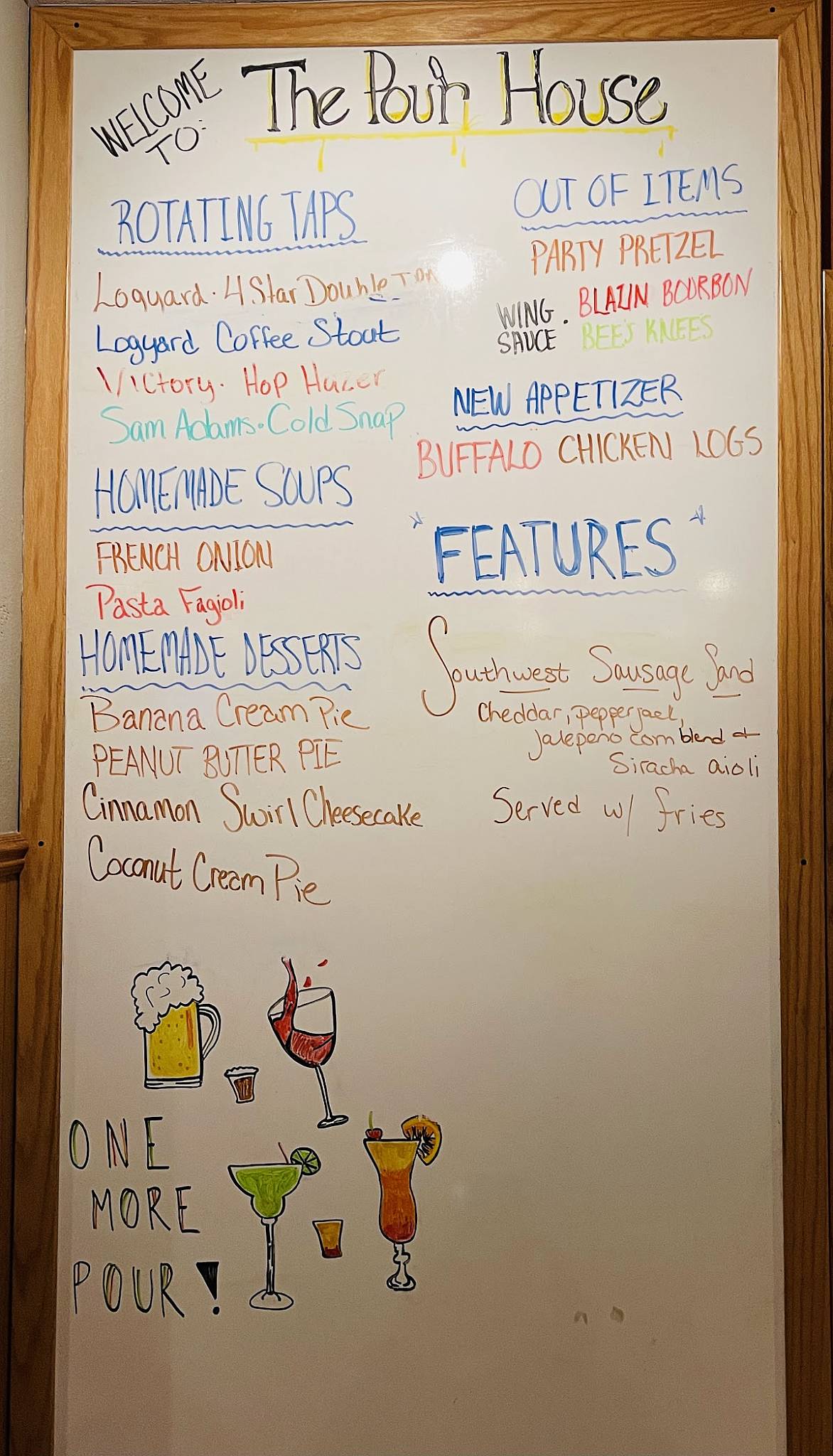 Menu at The Pour House Bar and Grill, Saint Marys