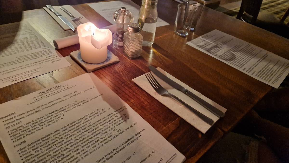 Menu at The Red Lion Sturmer pub & bar, Haverhill, Red Lion