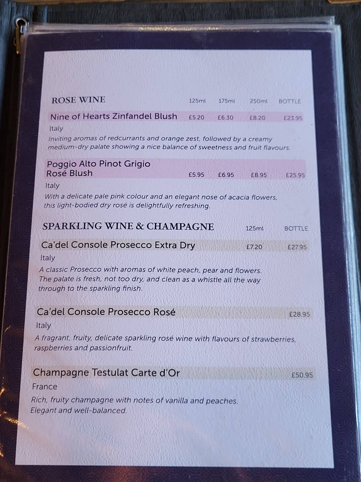 Menu at The Rising Sun & Pad Thai Cuisine pub & bar, Thame
