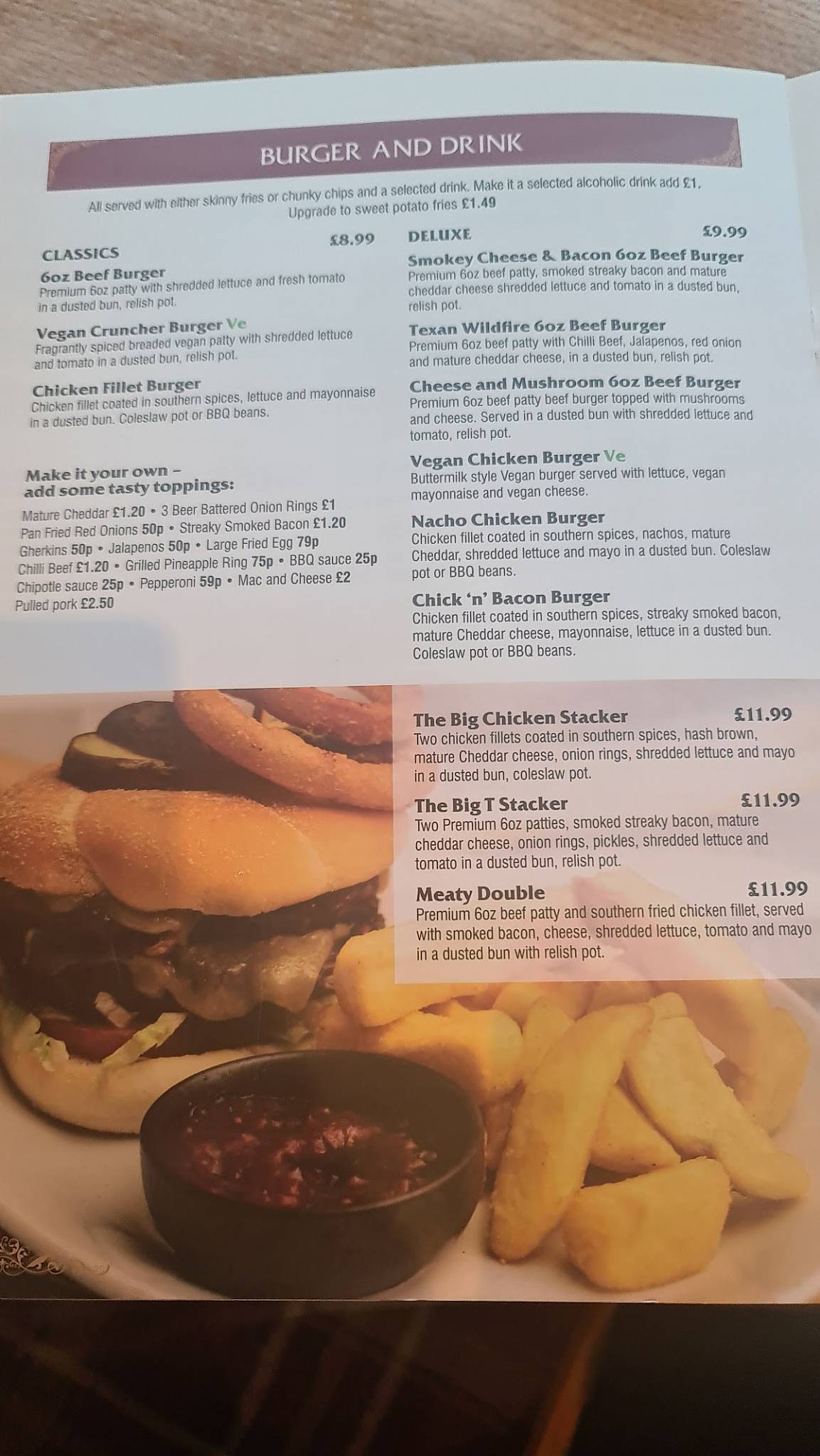 Menu at The Stirling Castle pub & bar, Bridlington