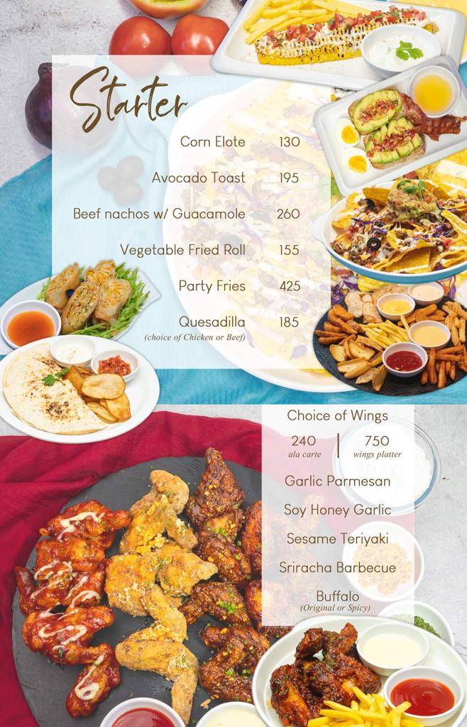 Menu at The Taste of Czaczacza Cafe, Marikina