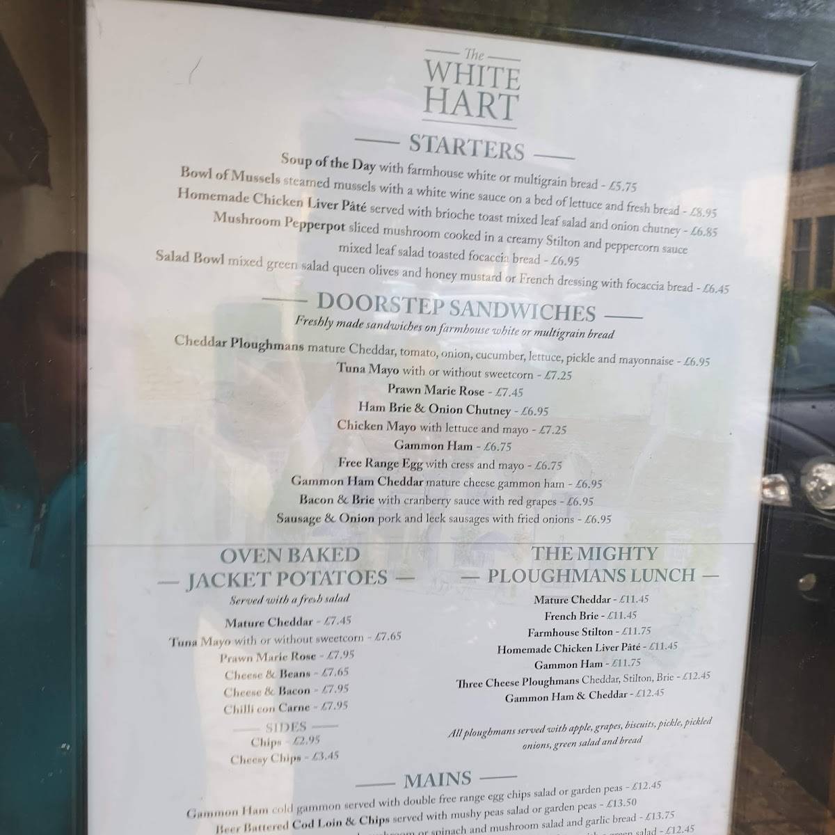 Menu at The White Hart pub & bar, Castle Combe, The St