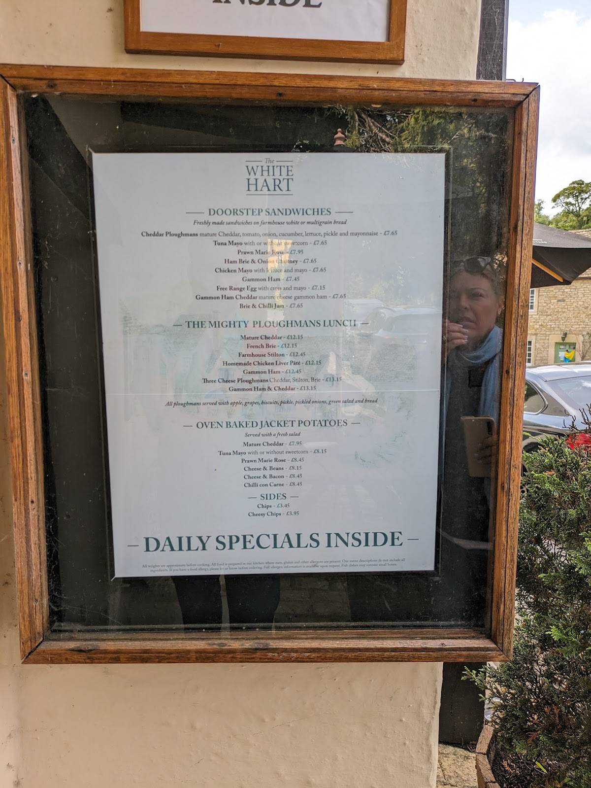 Menu at The White Hart pub & bar, Castle Combe, The St