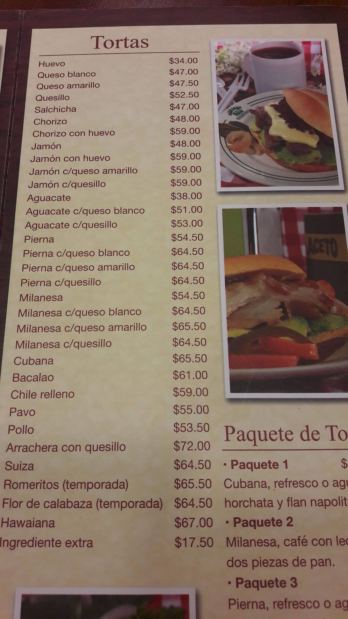 Carta del restaurante Tortas Don Polo, Ciudad del México, Cerrada Felix ...