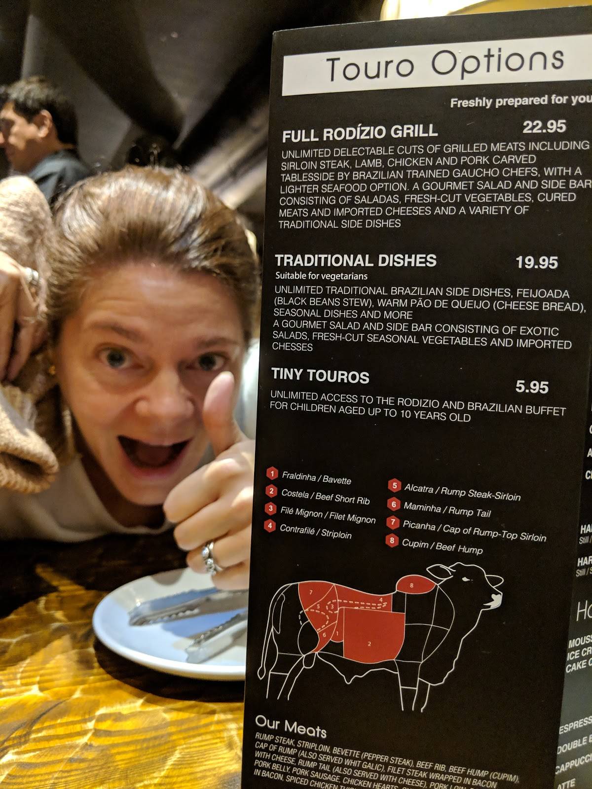 Menu at Touro Brazilian Steakhouse Wimbledon, London, 44 The Broadway
