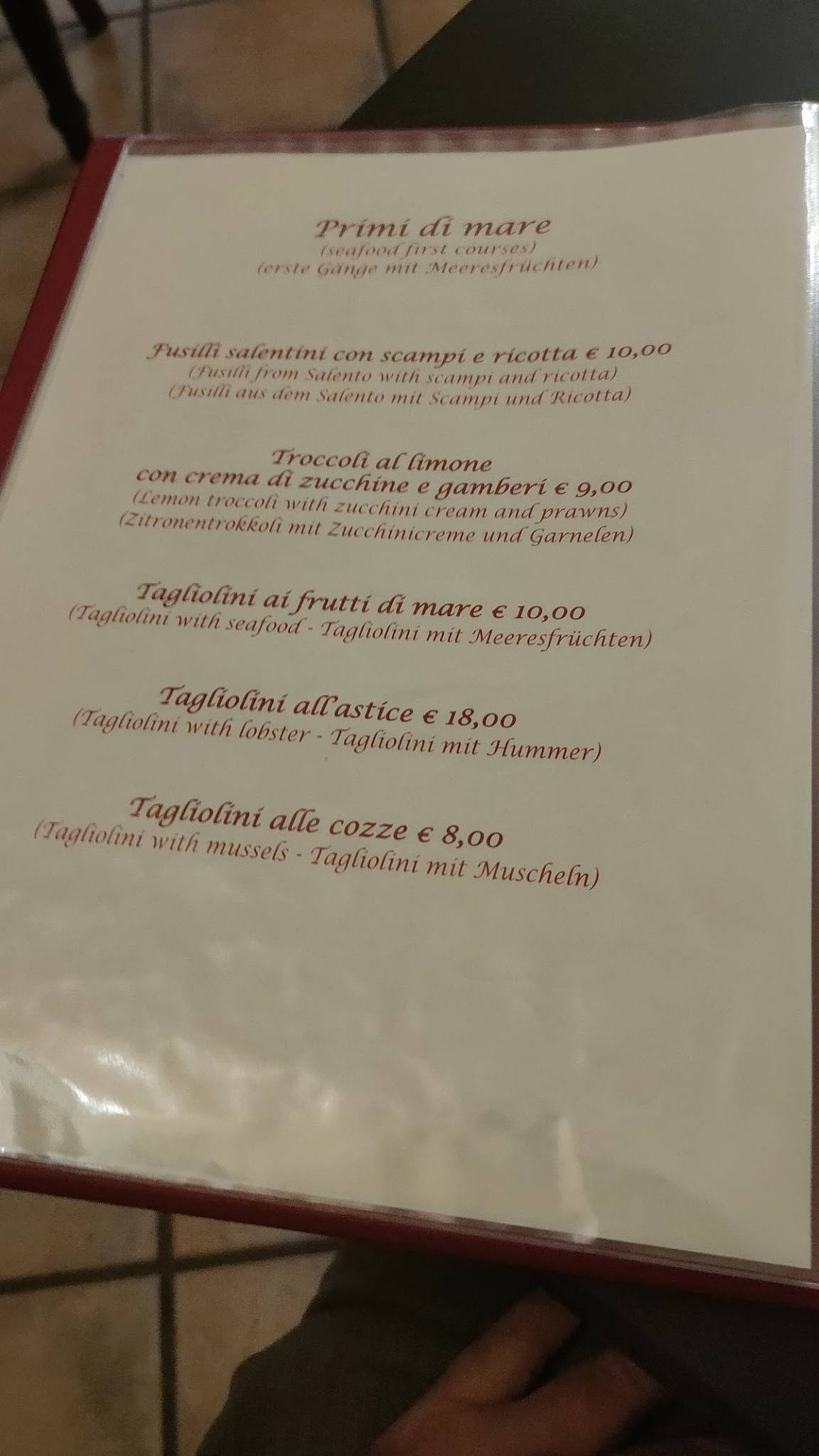 Menu da Trattoria Messapica - Cucina Tipica Salentina Bistrot ...