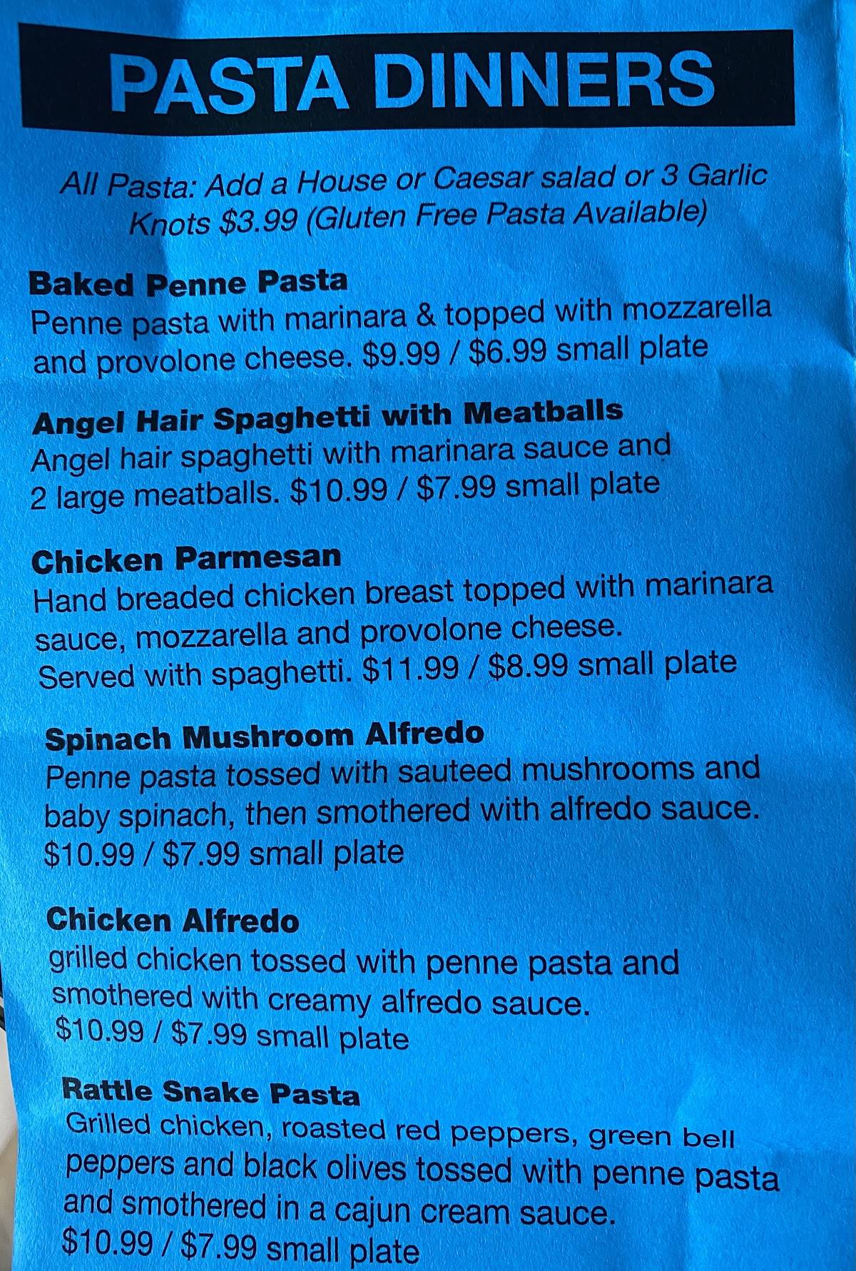 Menu at Uncle Scott's Pizza pizzeria, Hendersonville