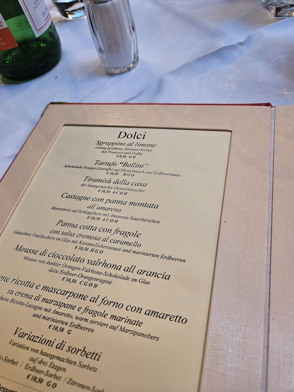 Speisekarte von Restaurant Danieli, Wien