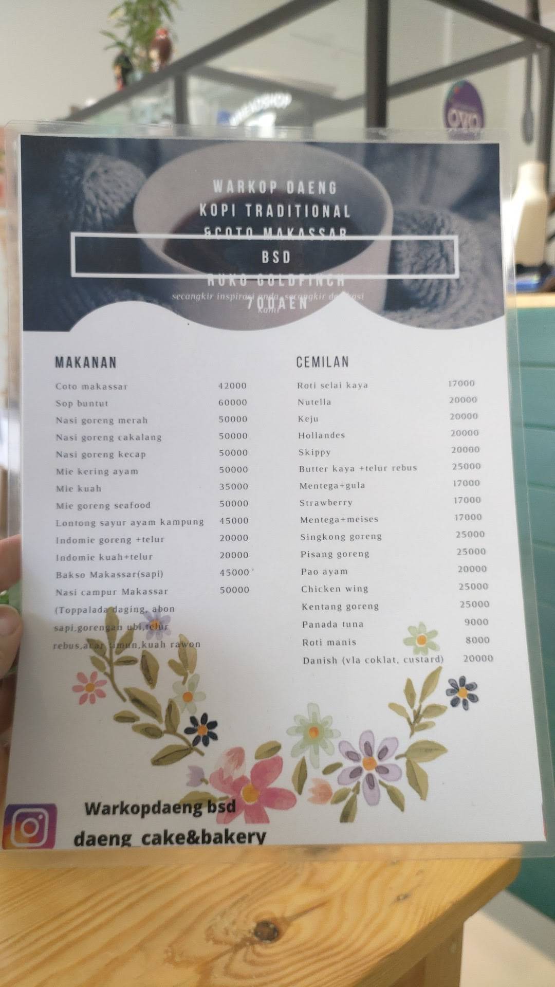 Menu at WARKOP DAENG, Cihuni