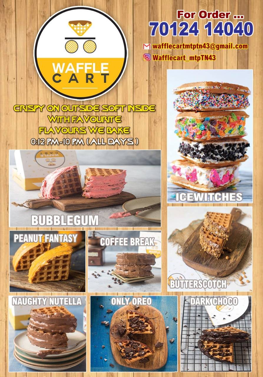 Menu at Waffle Cart @ MTP, Mettupalayam