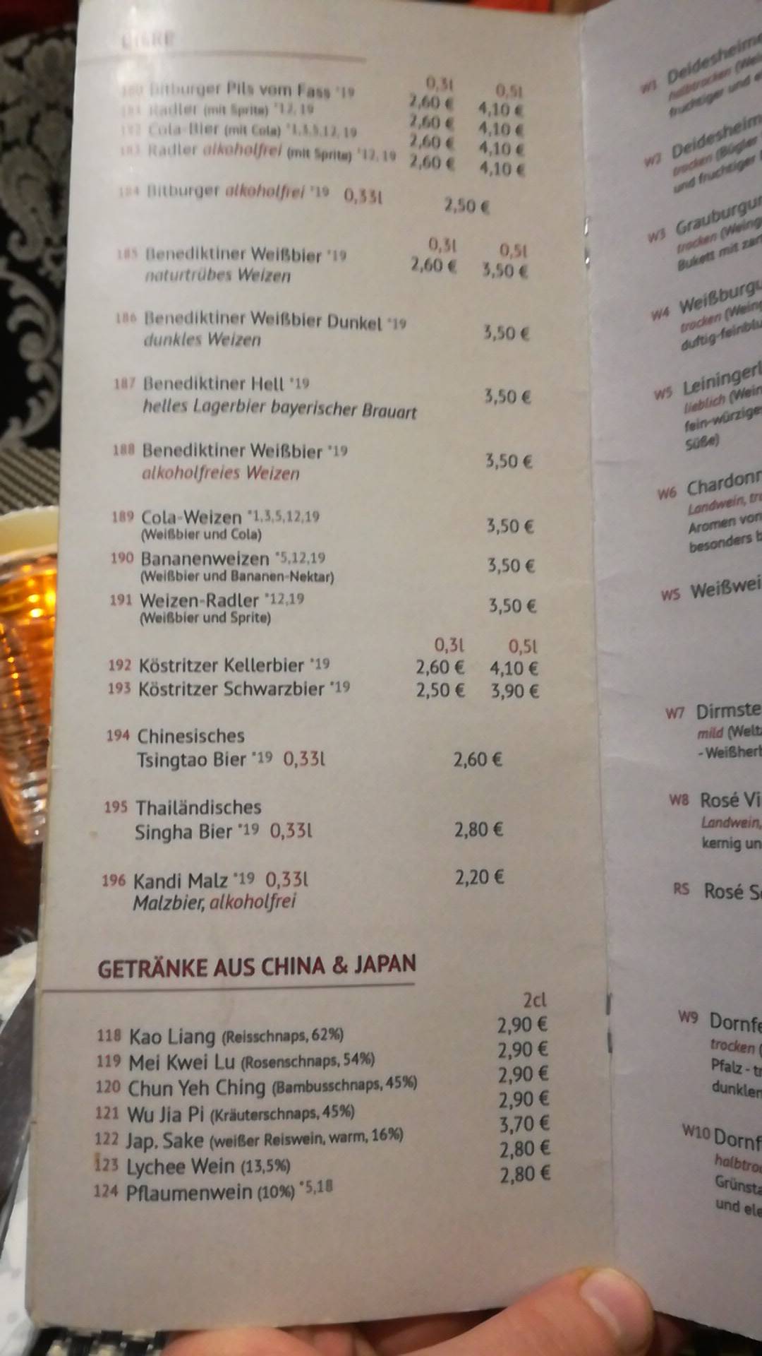 Speisekarte von Dynasty Chinarestaurant, Weinheim