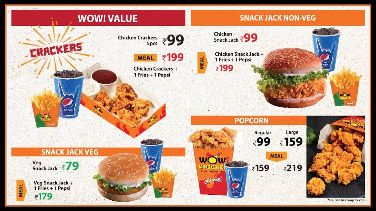 Menu at WOW Chicken, Kolkata, 33