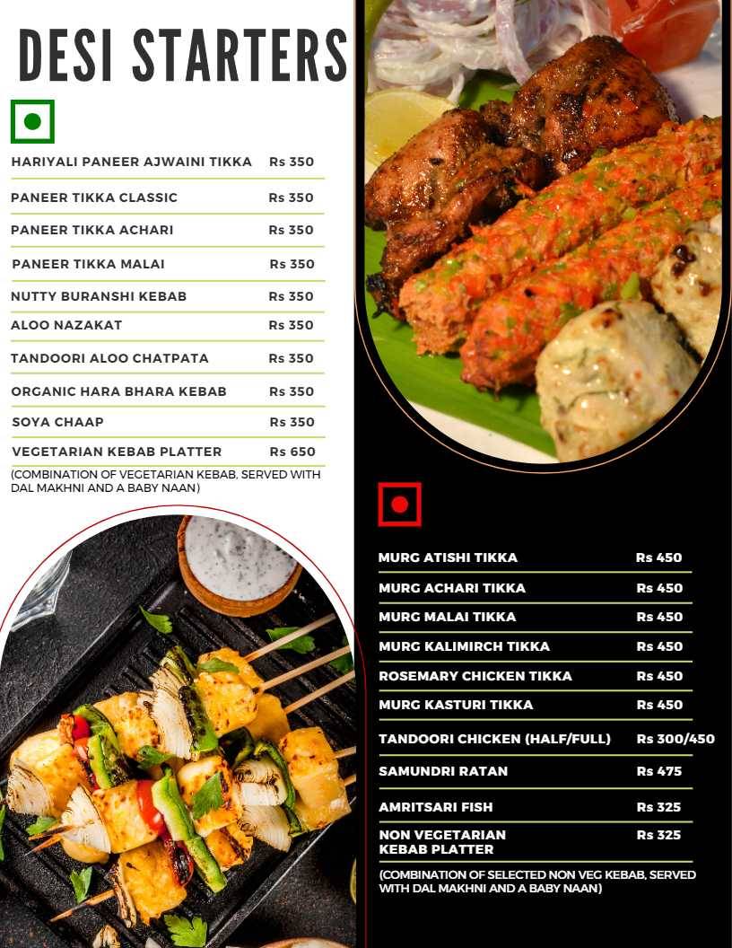 Menu at Yellow Hills cafe And Restaurant, Dehradun