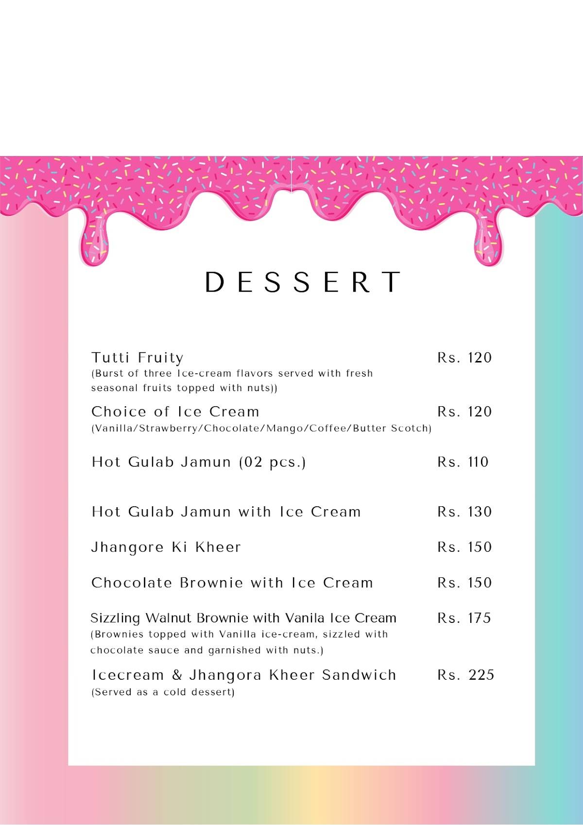 Menu at Yellow Hills cafe And Restaurant, Dehradun