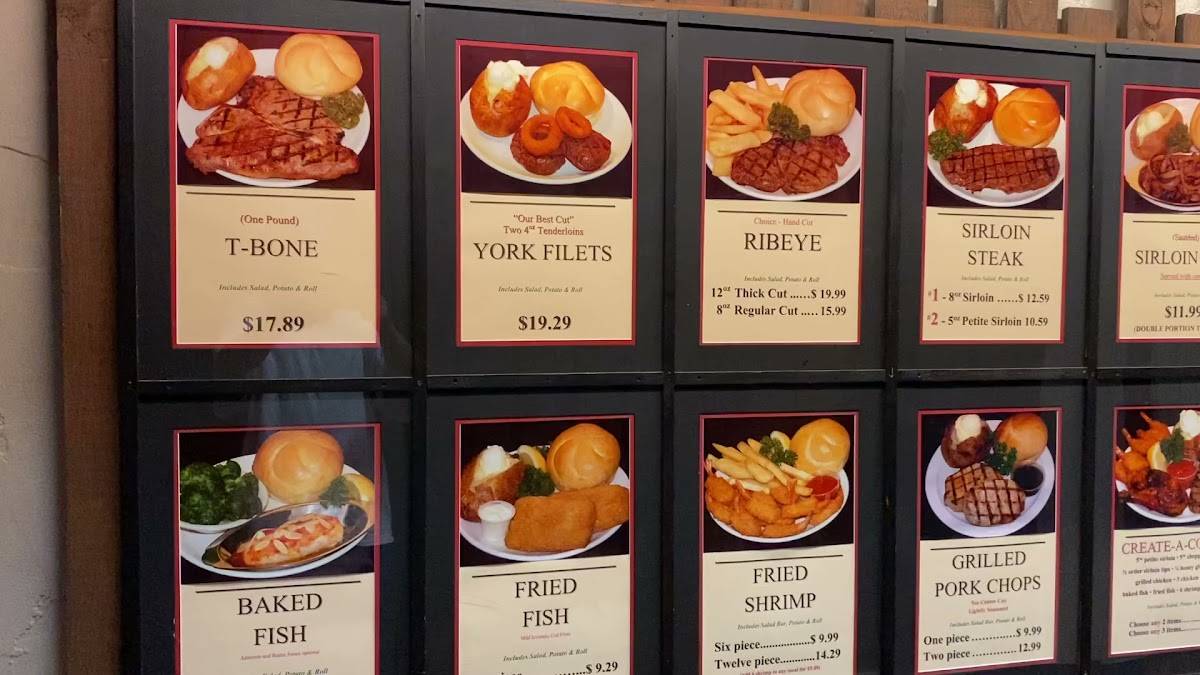 Menu at York Steak House steakhouse, Columbus