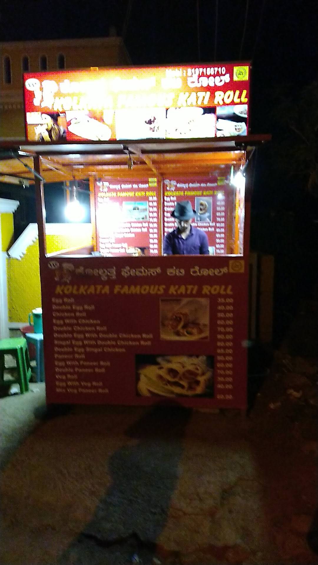 Menu at kolkata famous kati roll, Bengaluru, 2Q76+4VQ