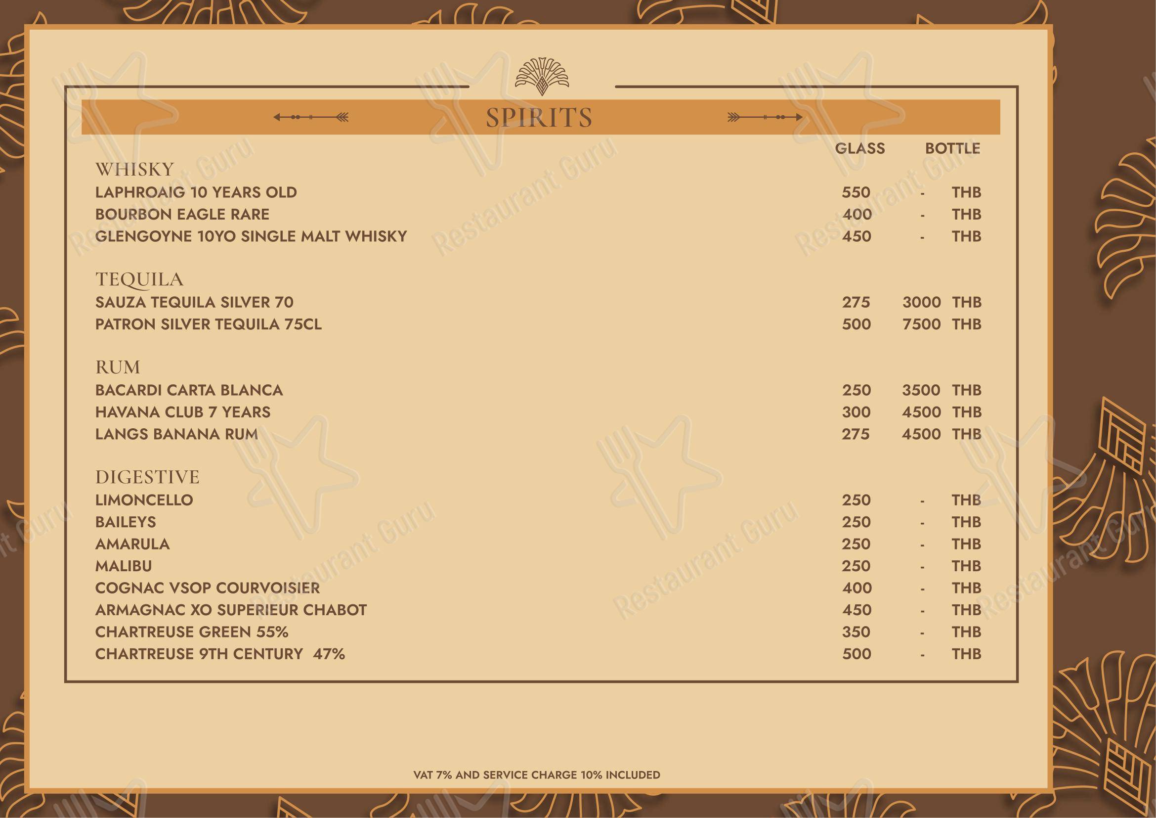 Menu at The Deck Beach Club, Ko Samui