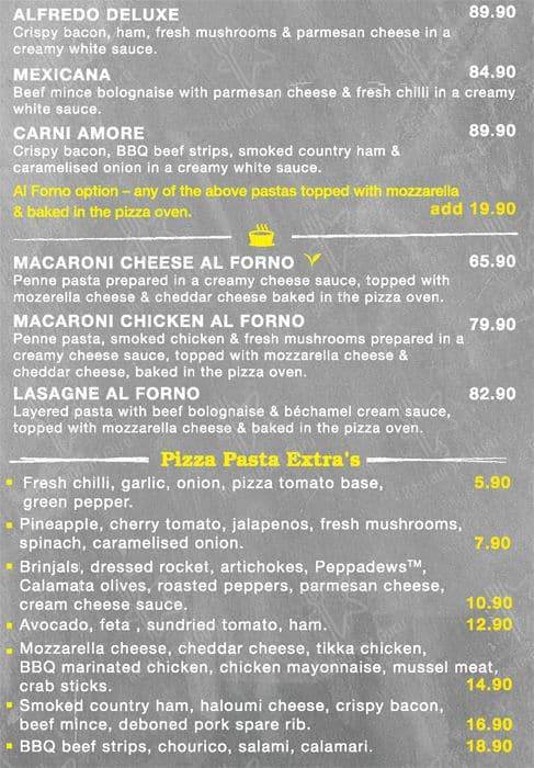 Menu at Mimmos Gateway restaurant, Umhlanga, G016