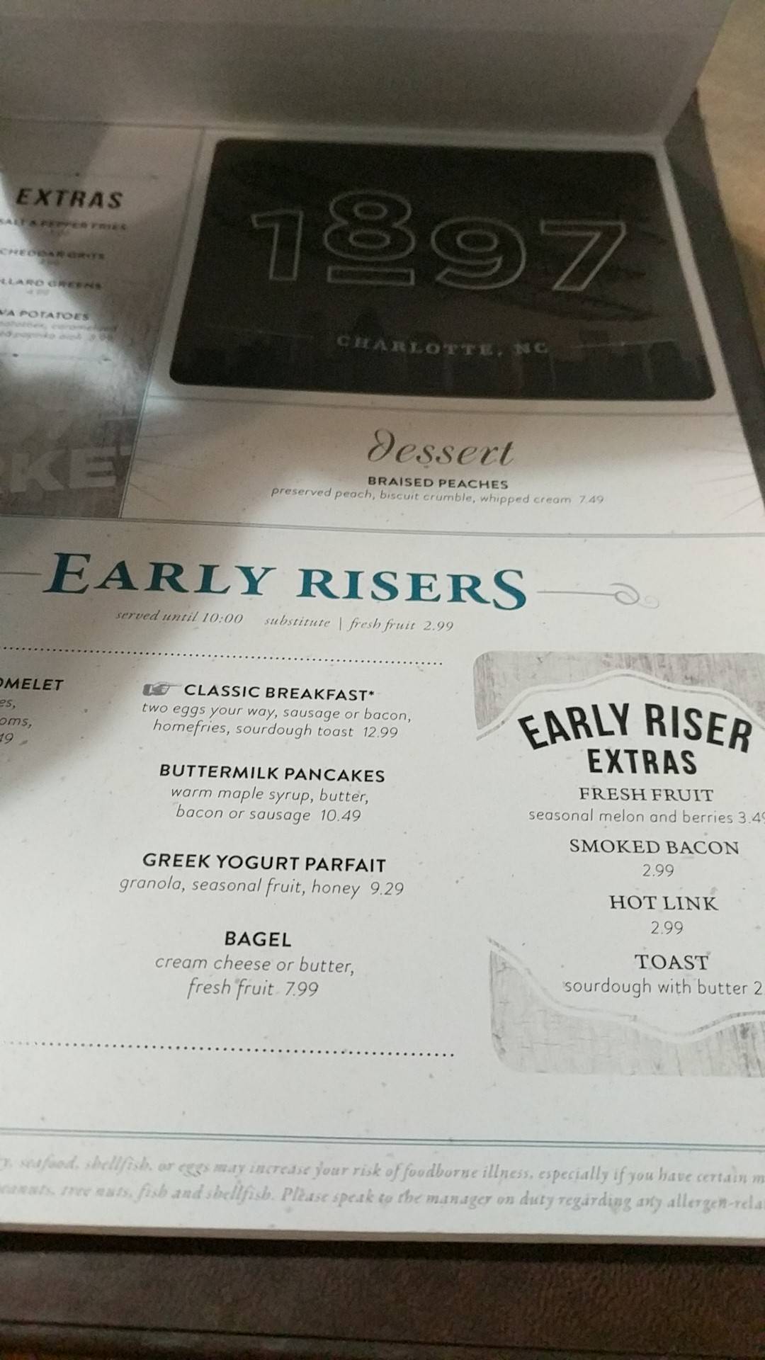 Menu at 1897 Market pub & bar, Charlotte, Josh Birmingham Pkwy