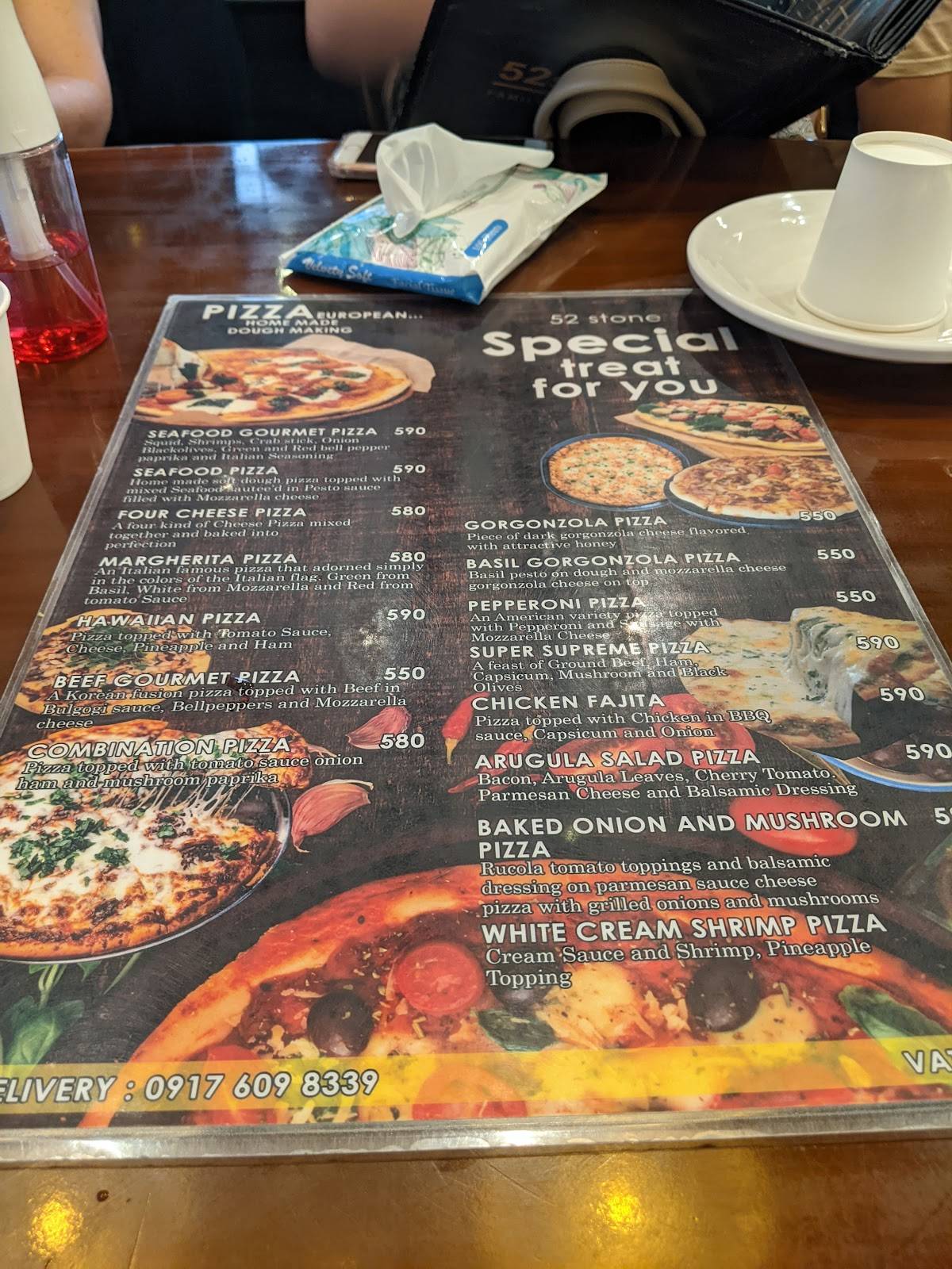 Menu at 52Stone Family Restaurant, Angeles, Fil-Am Friendship Hwy