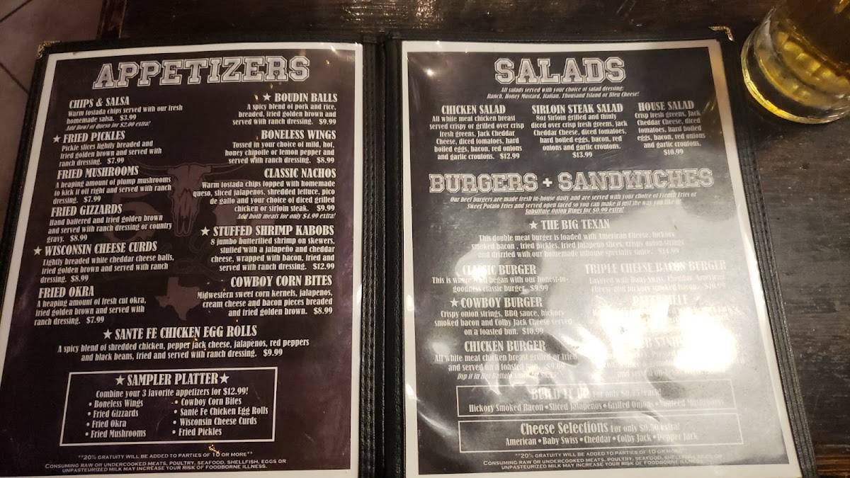 Menu at 5D Grill And Lounge restaurant, Kenedy