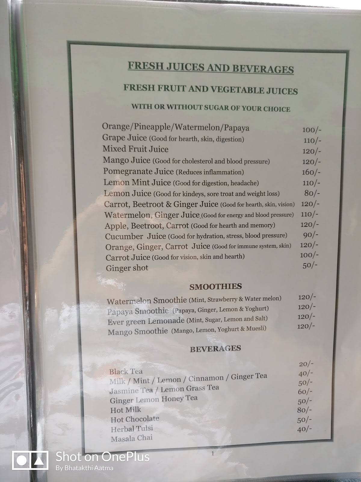 Menu at ABBA Restaurant & Everest German Bakery Varkala, Varkala
