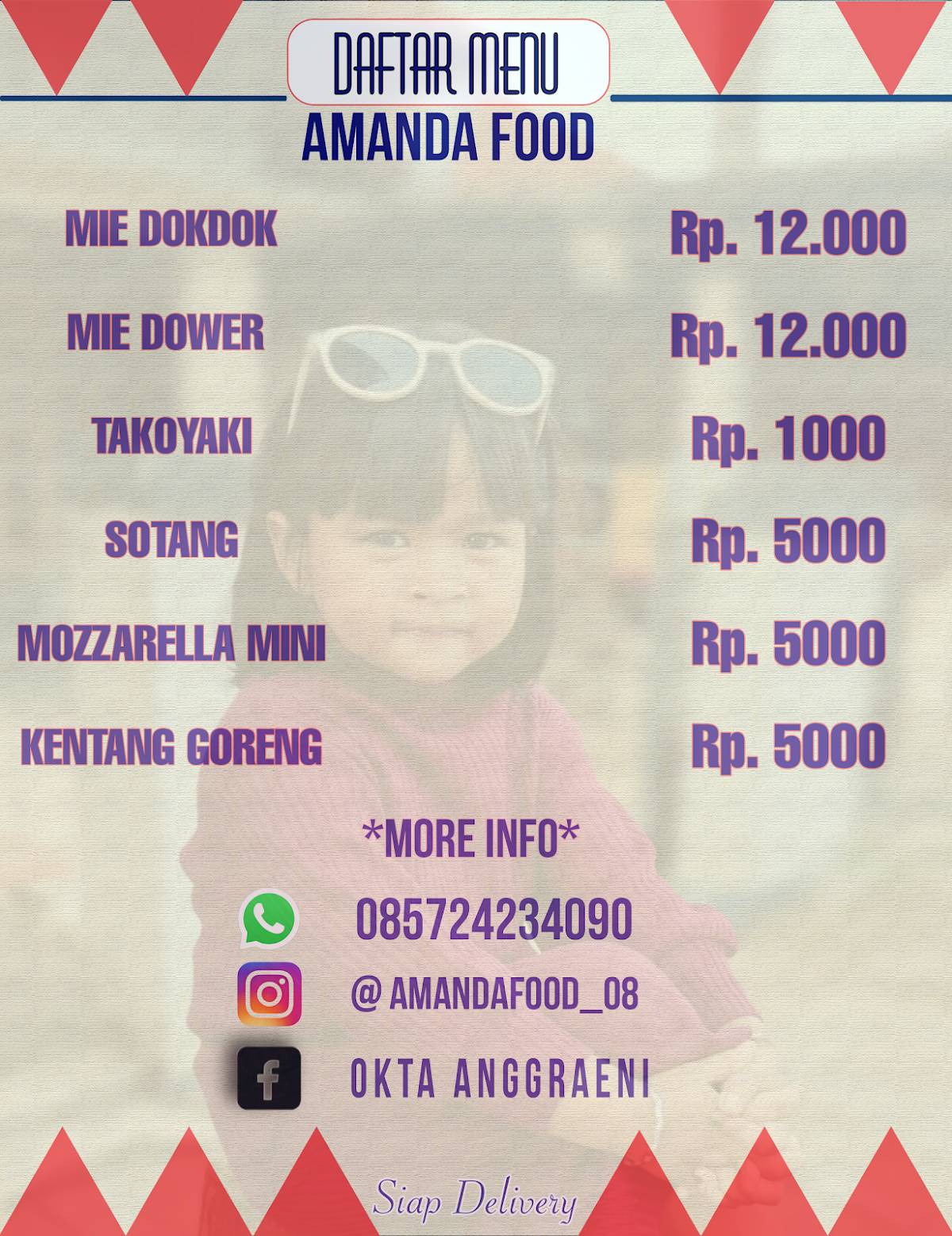 Menu at AMANDA FOOD restaurant, Susukanlebak