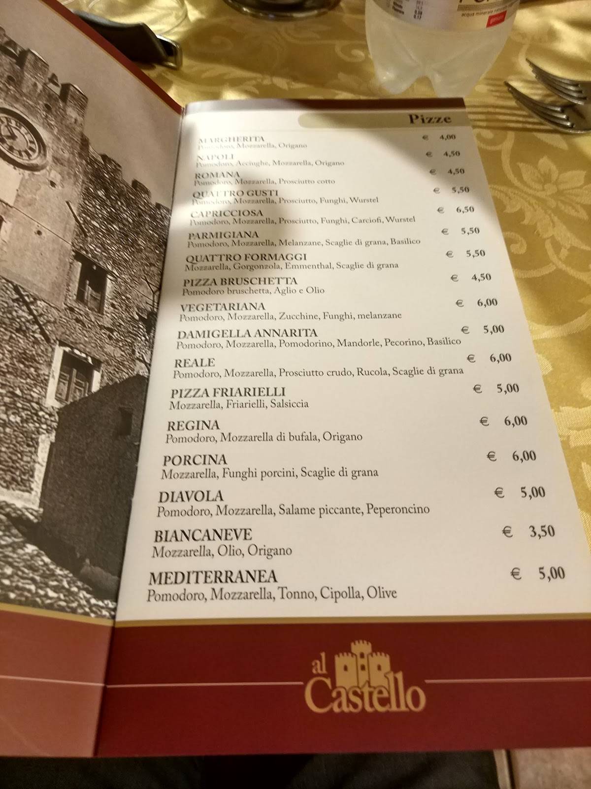Menu da Al Castello di Domilici Cristina ristorante, Marineo