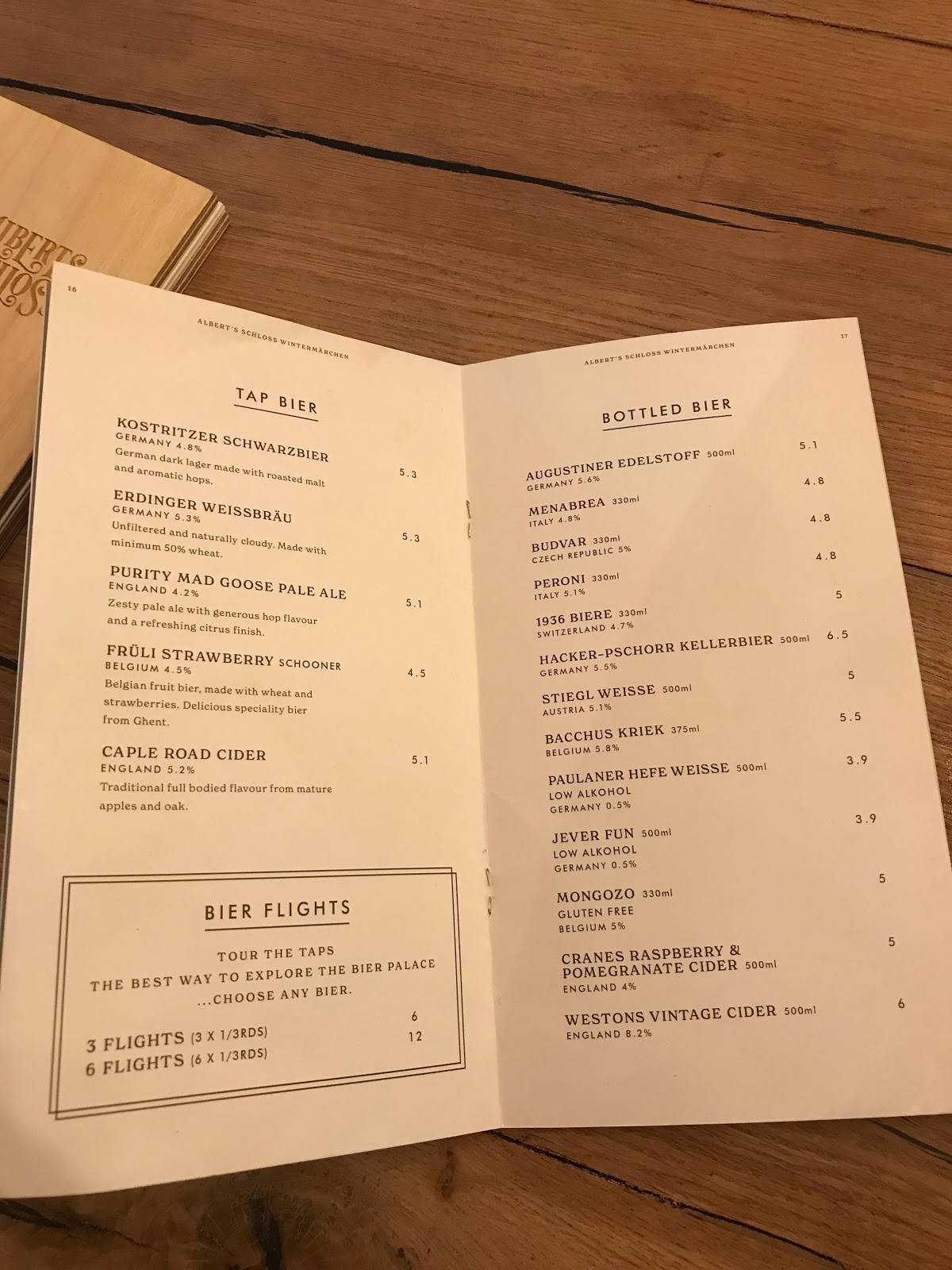 Menu at Albert's Schloss - Birmingham pub & bar, Birmingham