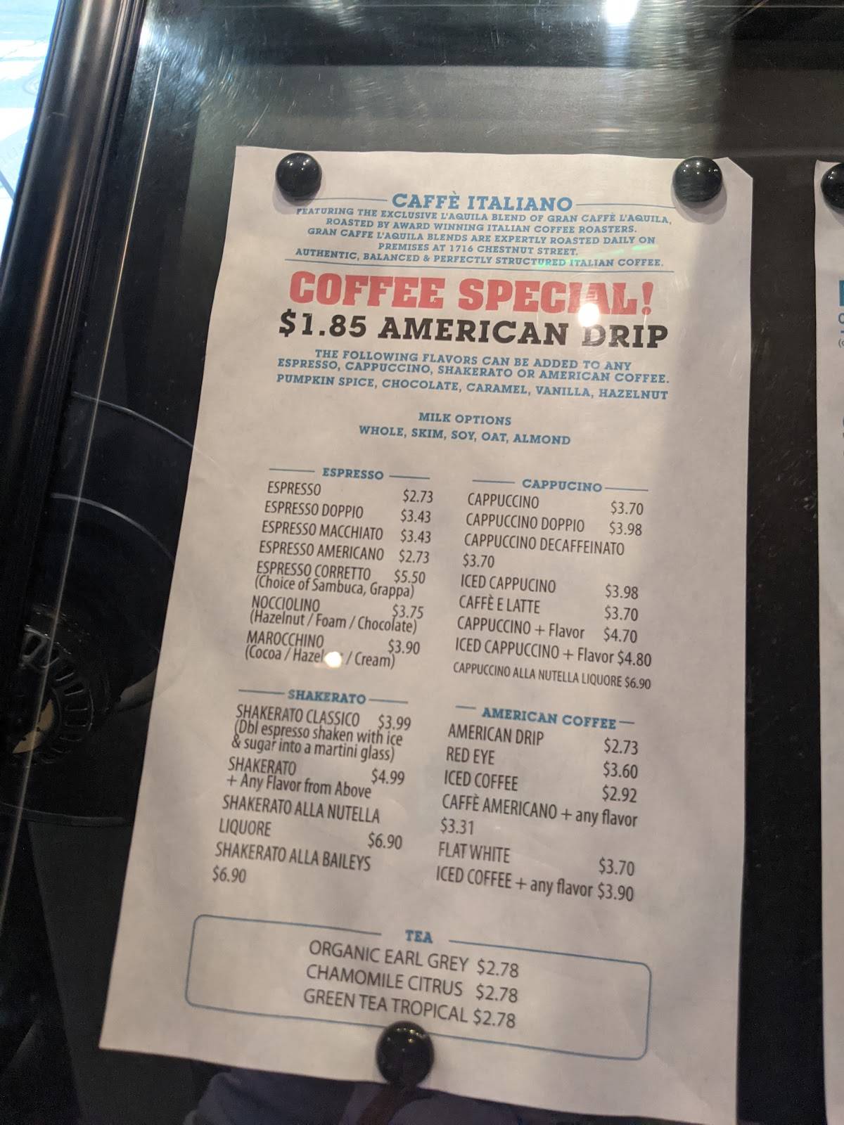 Menu at Alice Pizza and Restaurant (Locust Street), Philadelphia, 235 S ...